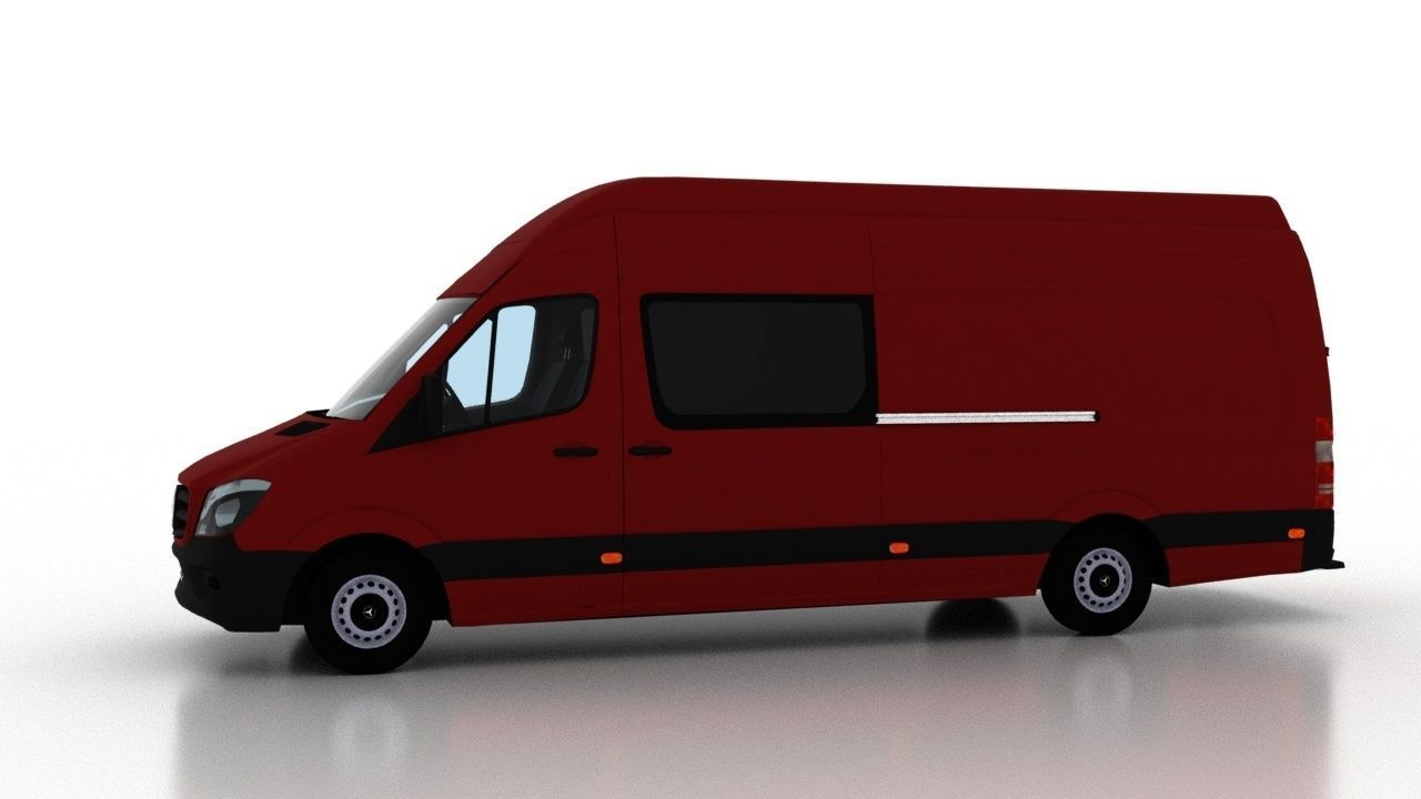 Mercedes Benz Sprinter L4H3 2015 Crew Van UK 3D model | CGTrader