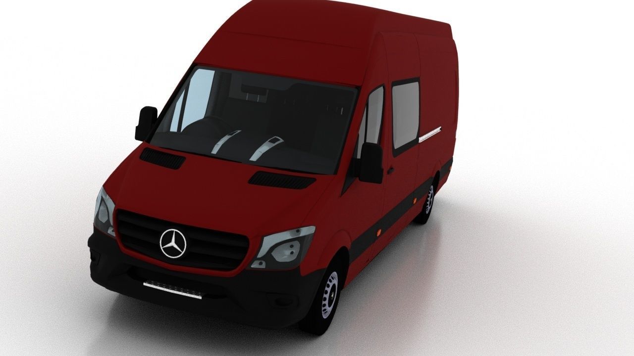 Mercedes Benz Sprinter L4H3 2015 Crew Van UK 3D model | CGTrader