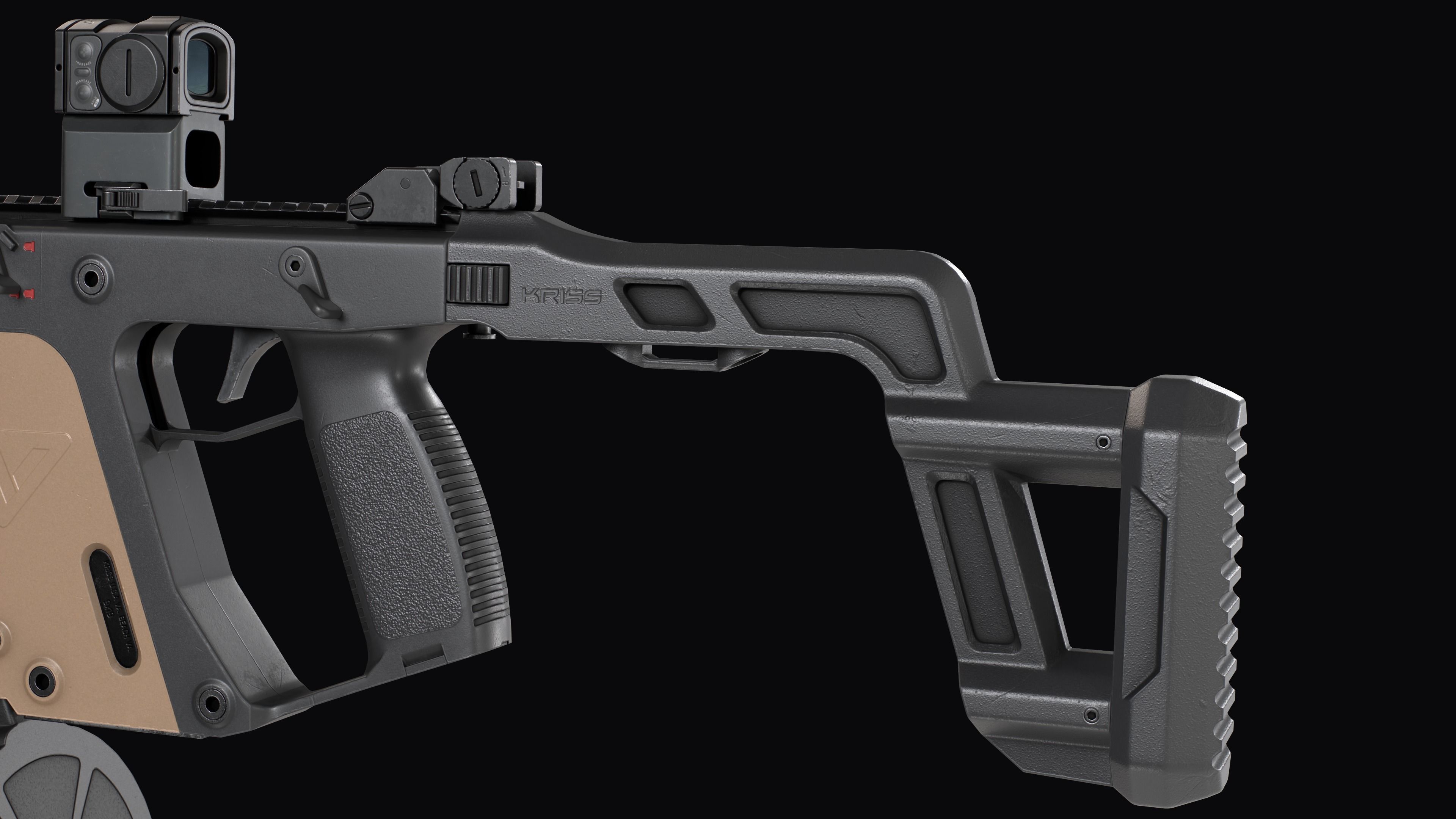 3D model Tactical modular SMG TDI Kriss Vector gen2 VR / AR / low-poly ...