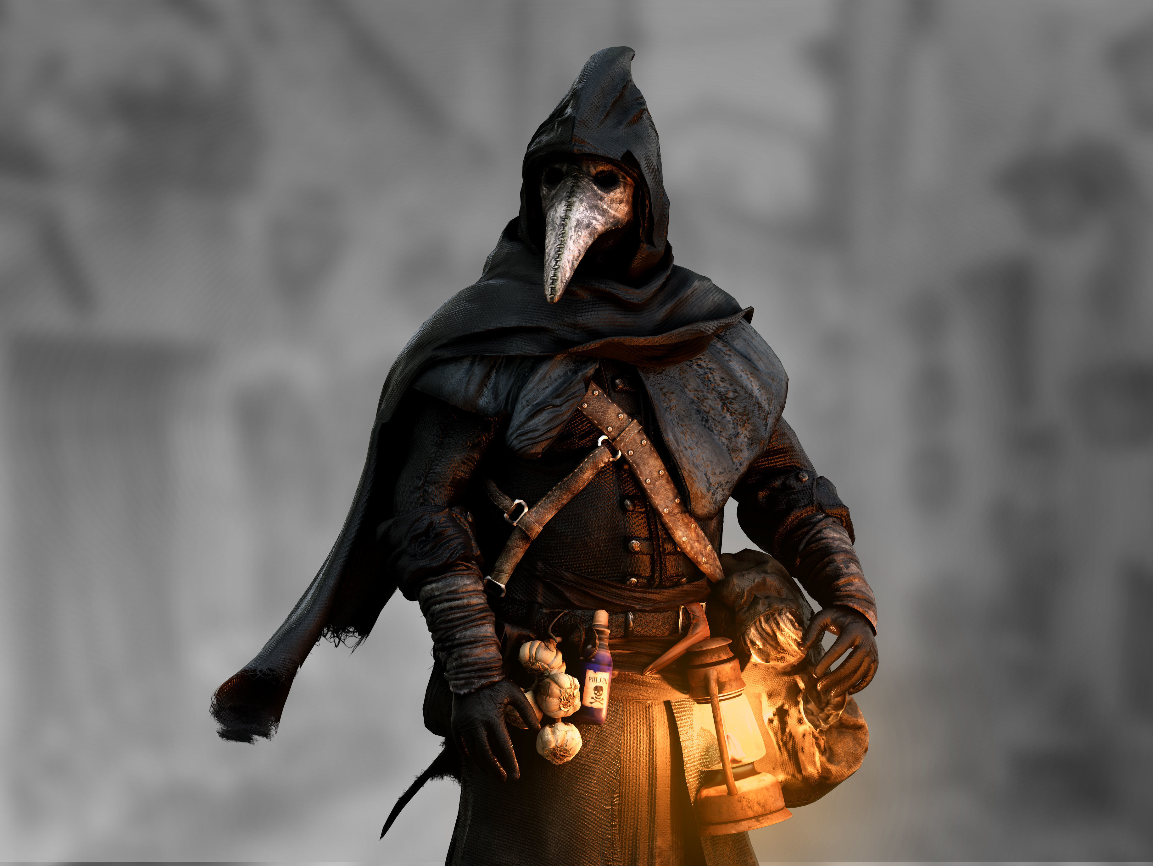3D model Plague Doctor VR / AR / low-poly rigged | CGTrader