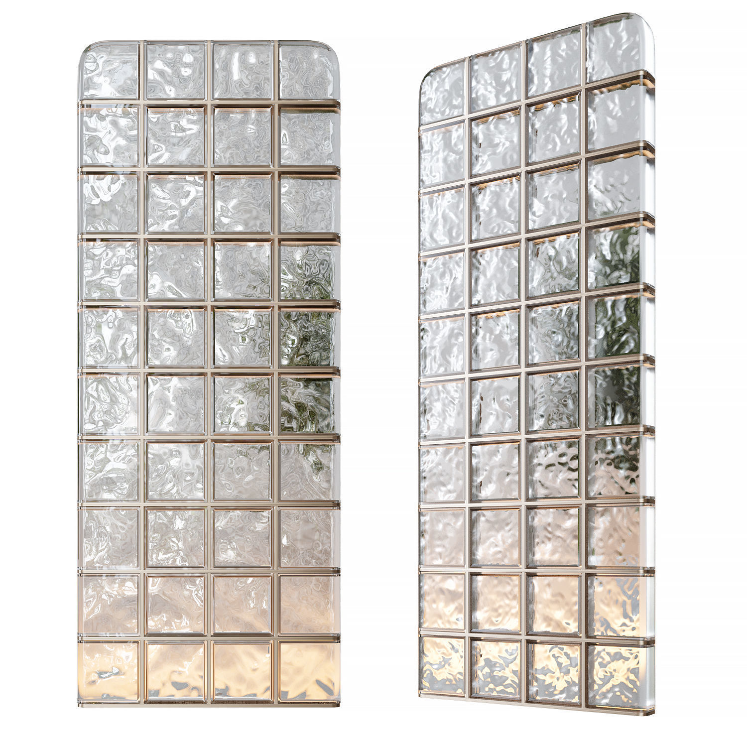 glass block partition 3D model | CGTrader