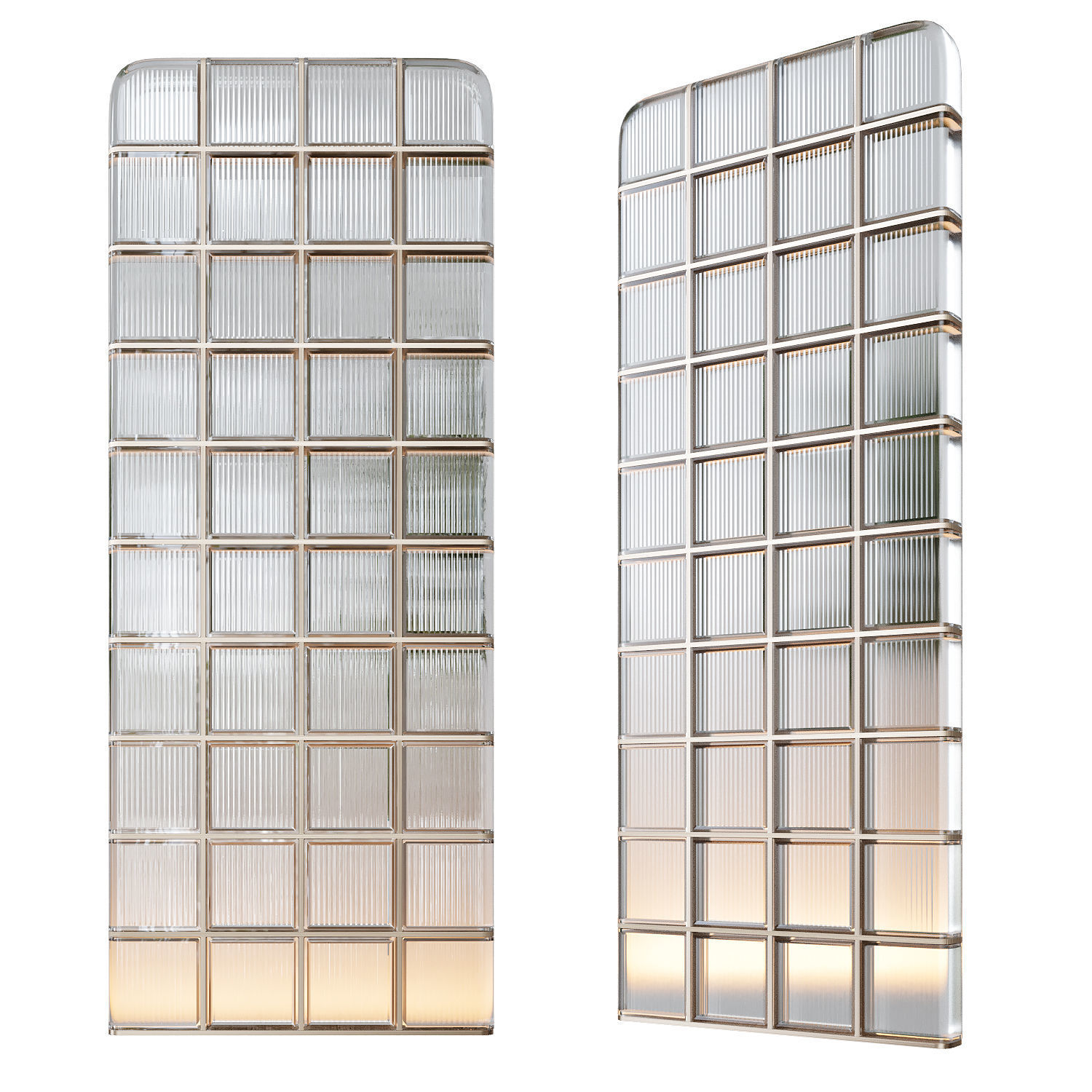 glass block partition 3D model | CGTrader