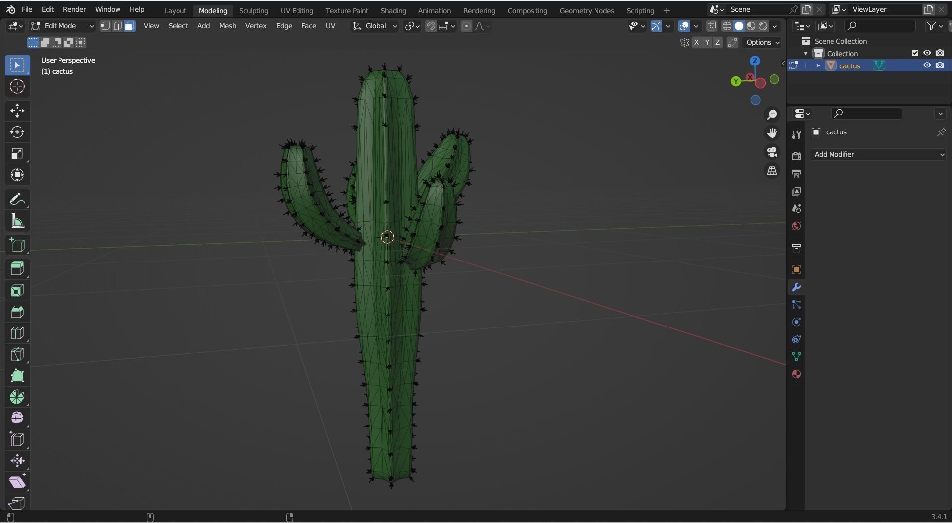 3D model Cactus VR / AR / low-poly | CGTrader