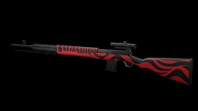 3D model SVT- 40 Sniper Rifle VR / AR / low-poly | CGTrader