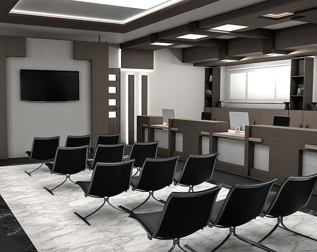 Office interior 02 3D model | CGTrader