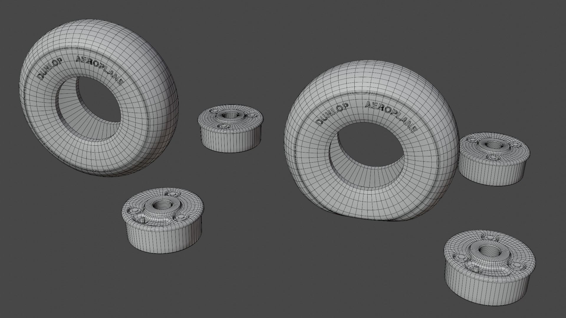 Hawker Hurricane Main and TailWheel set 3D model 3D printable | CGTrader