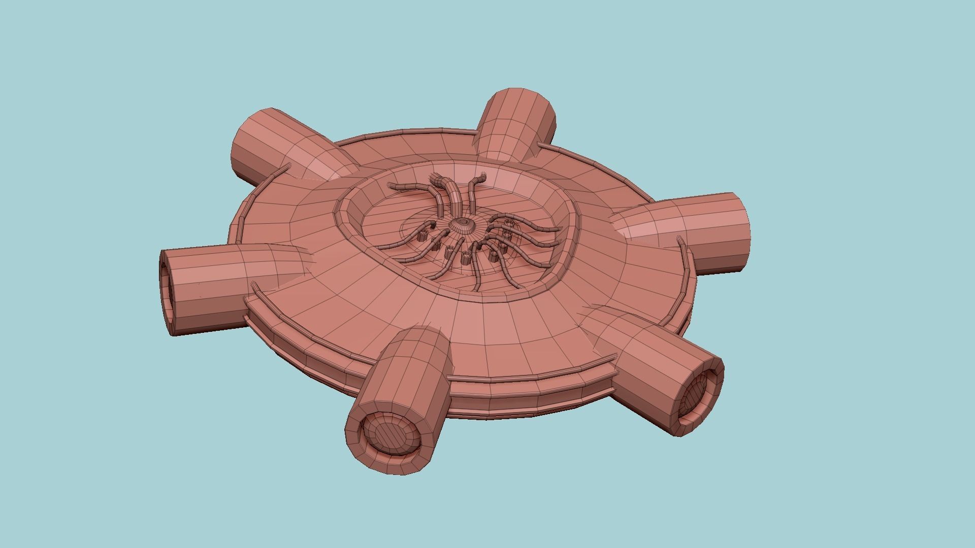 3D model Alien Spaceship UFO J07 Gold - Sci Fi Spacecraft Design VR ...