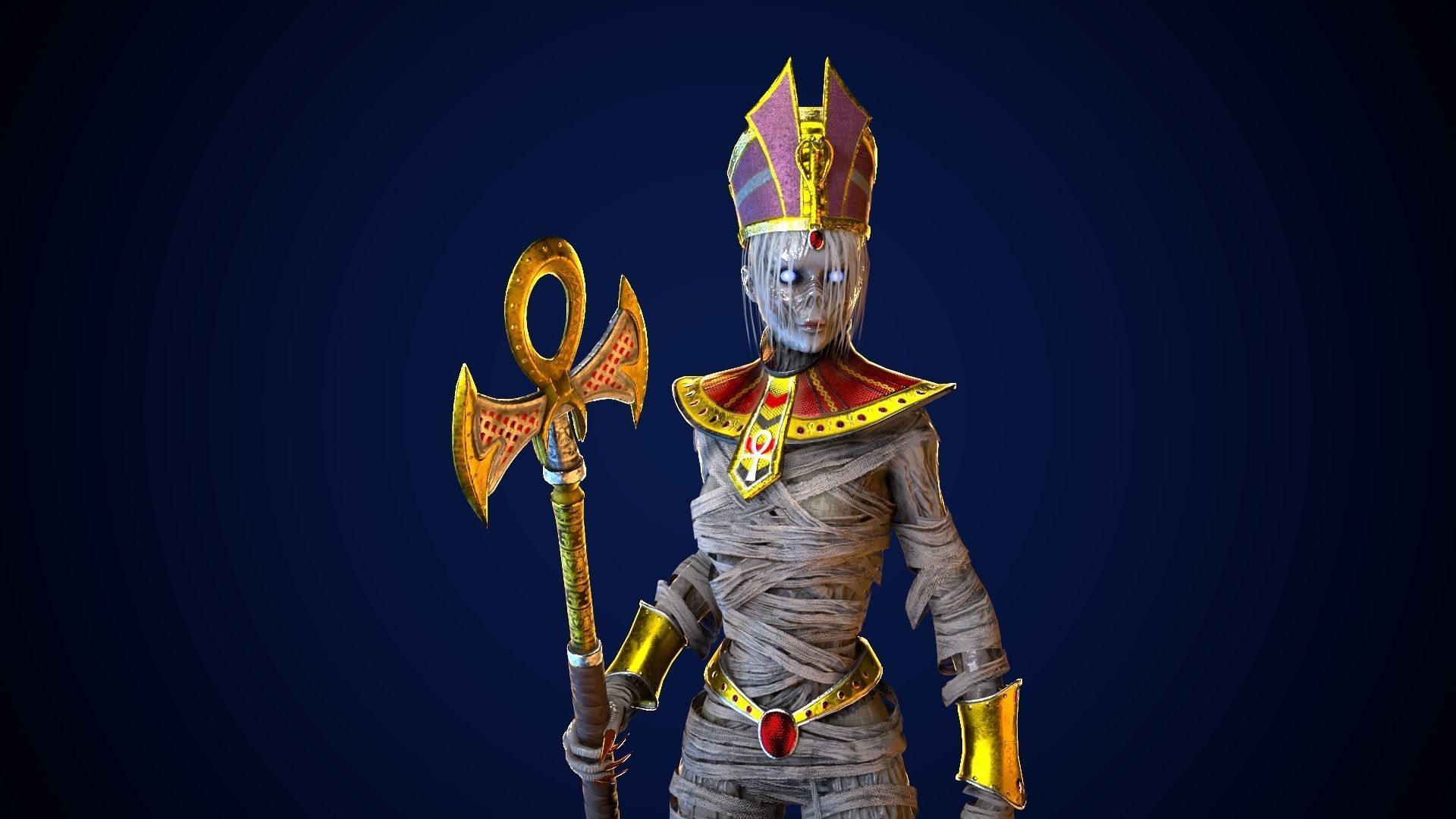 3D model Mummy Girl VR / AR / low-poly | CGTrader