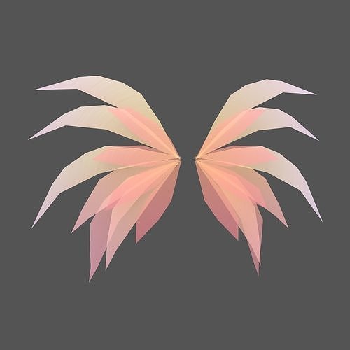 3D model Low Poly Wings v4 001 VR / AR / low-poly | CGTrader