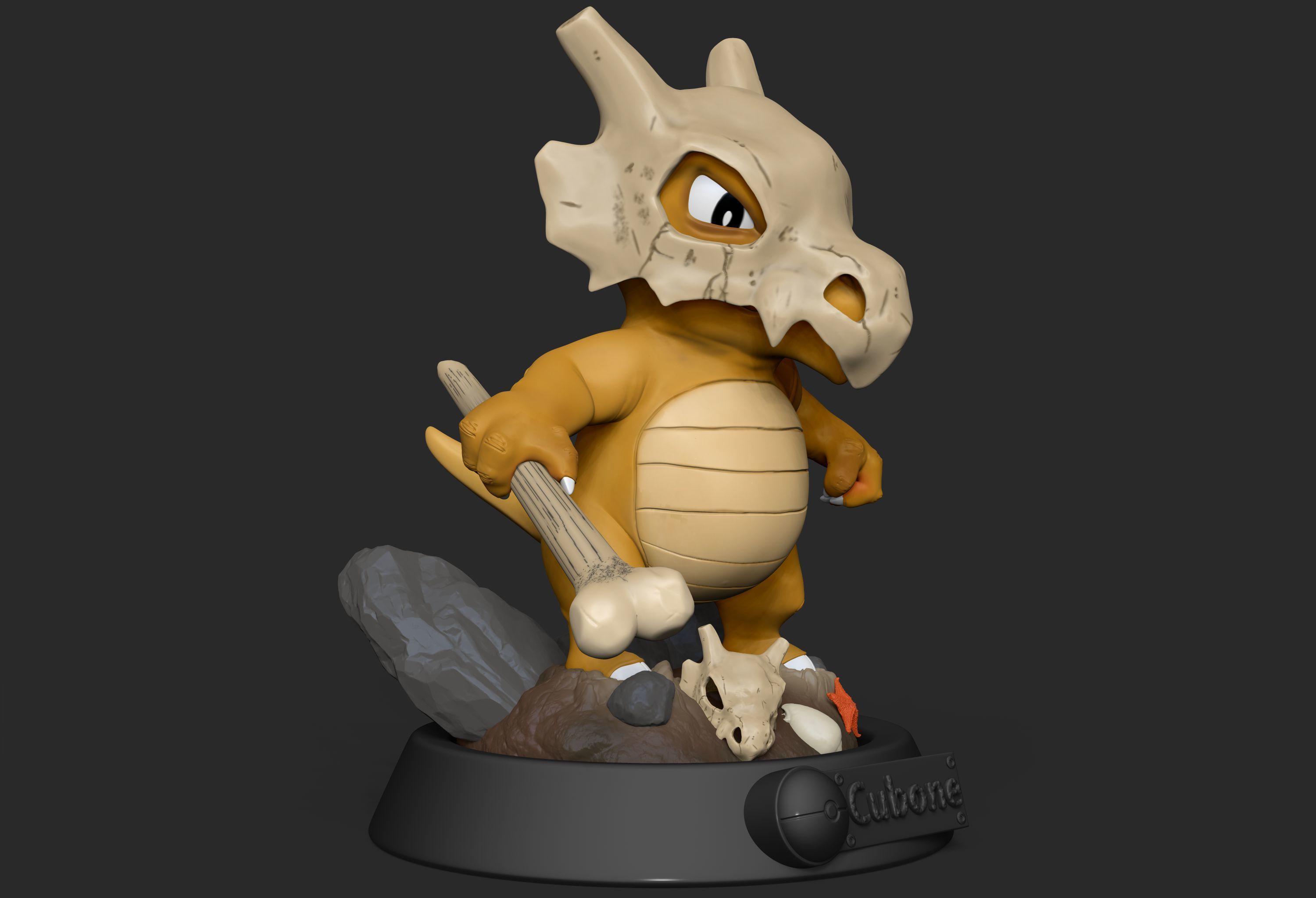Pokemon Cubone 3D print STL file 3D model 3D printable | CGTrader