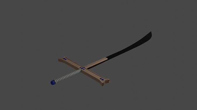 One Piece Mihawk sword Kokuto Yoru free VR / AR / low-poly 3D model ...