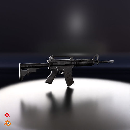 3D model M4 Assault Rifle VR / AR / low-poly | CGTrader