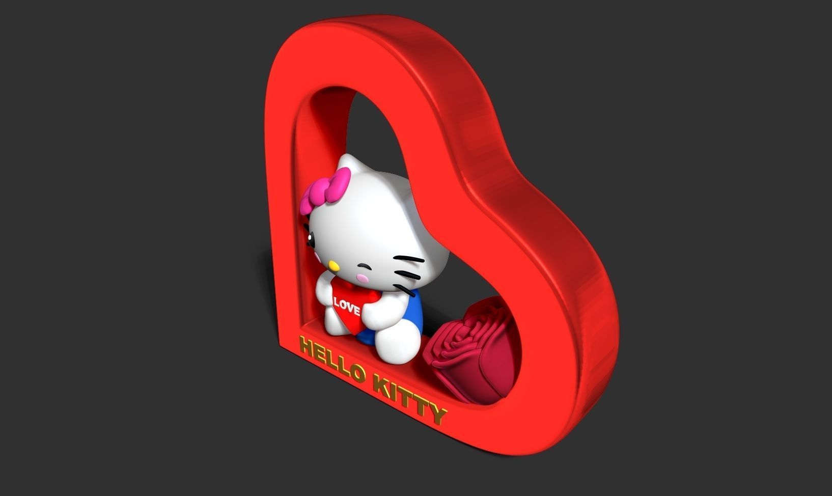 Hello Kitty - Valentine 3D model 3D printable | CGTrader