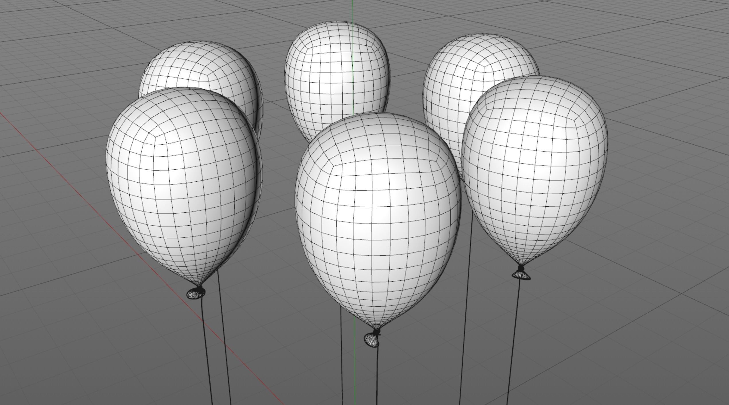 Ballons colorful balloons 3D model | CGTrader