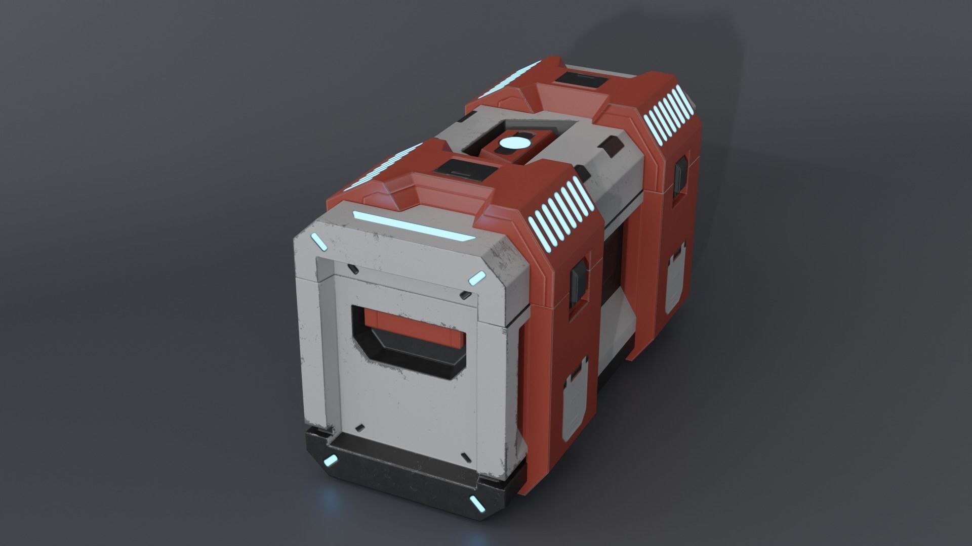 3D model Simple sci fi box VR / AR / low-poly | CGTrader