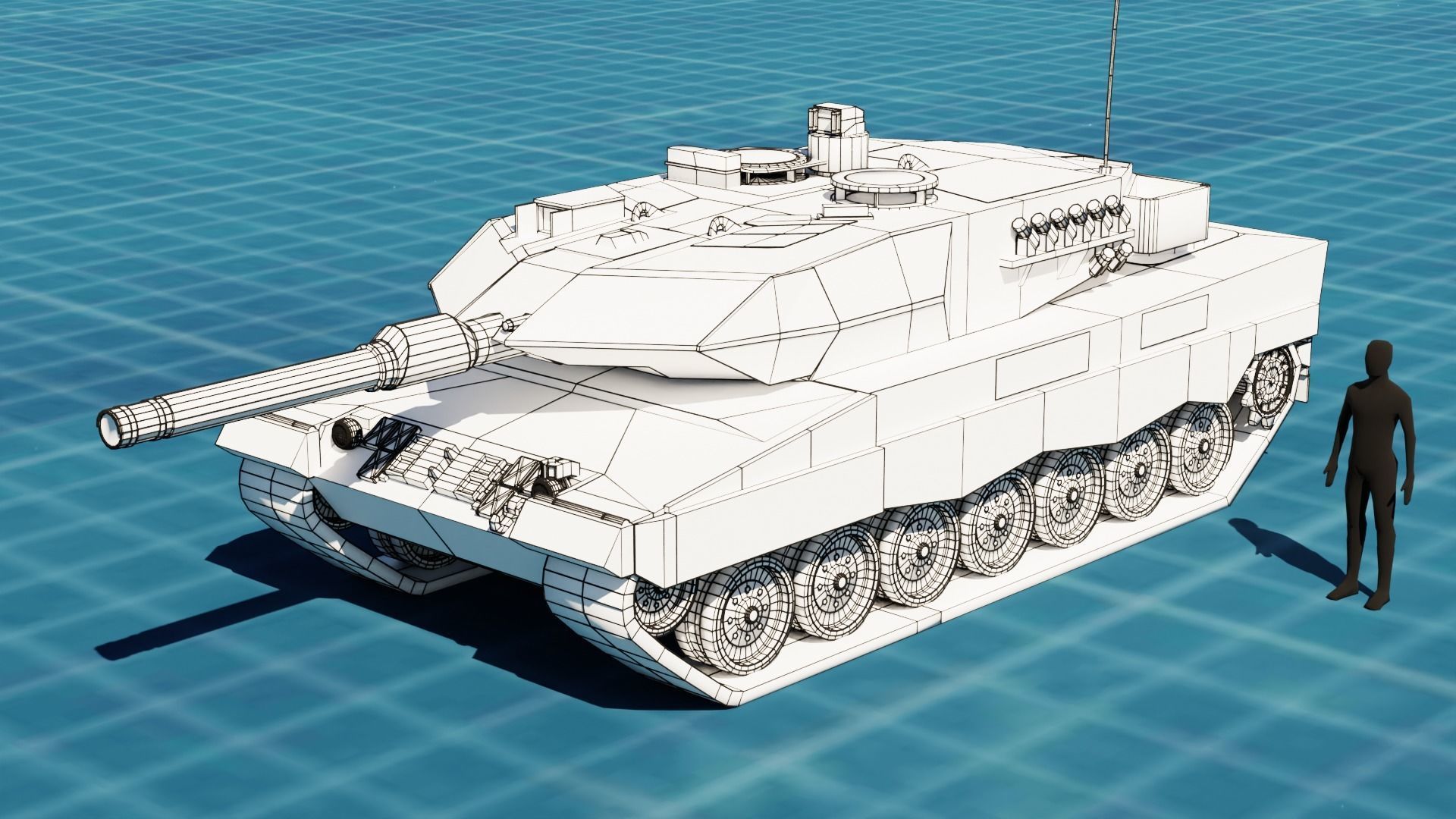 3D model Leopard 2a5 TANK BASE MESH VR / AR / low-poly | CGTrader