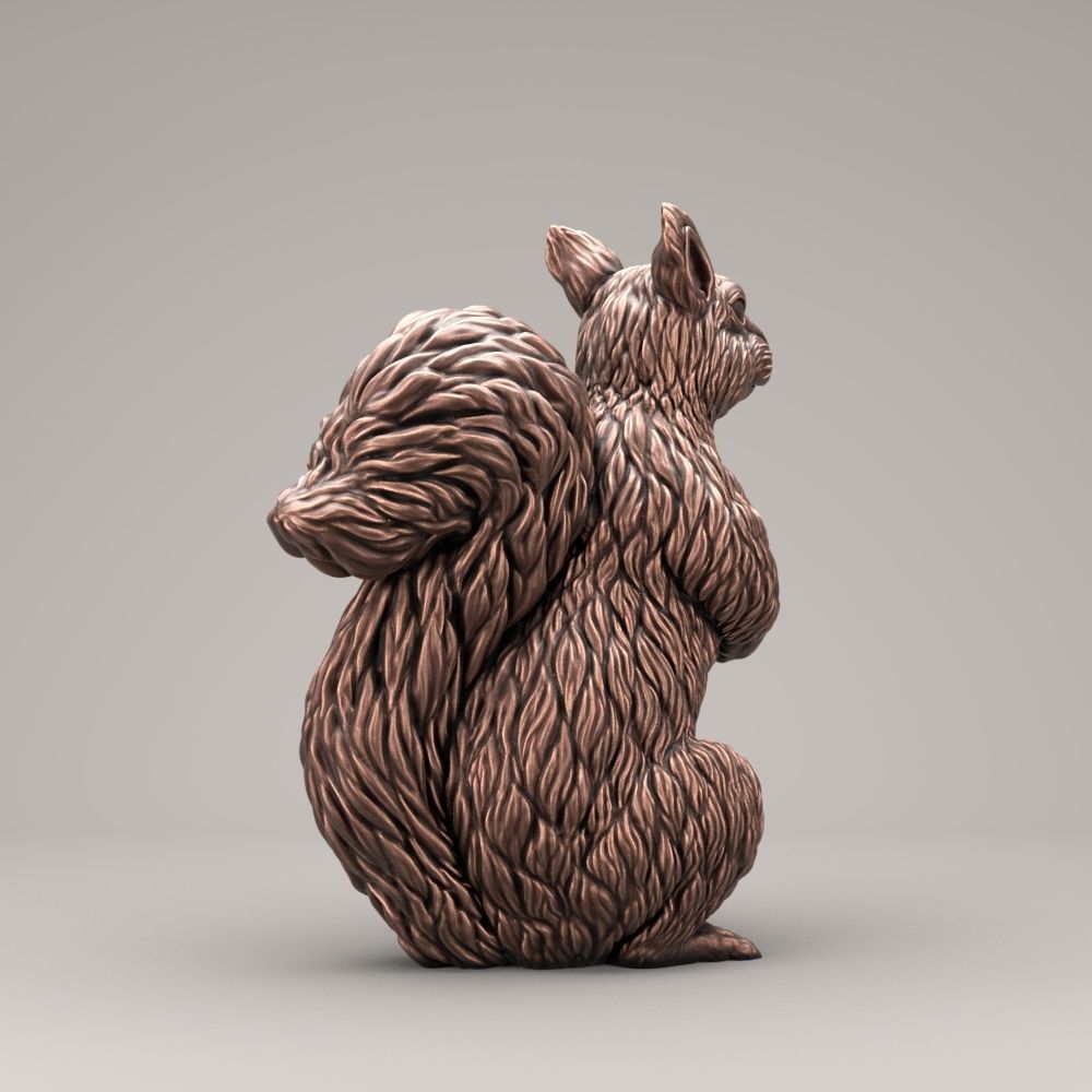 Red Squirrel 3D model 3D printable | CGTrader
