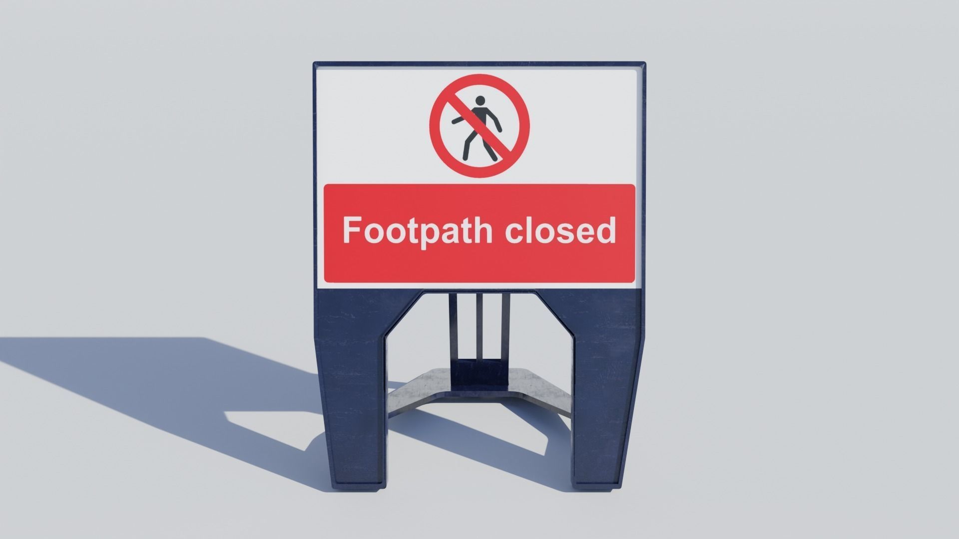 3D model Low poly Temporary Footpath Signs VR / AR / low-poly | CGTrader