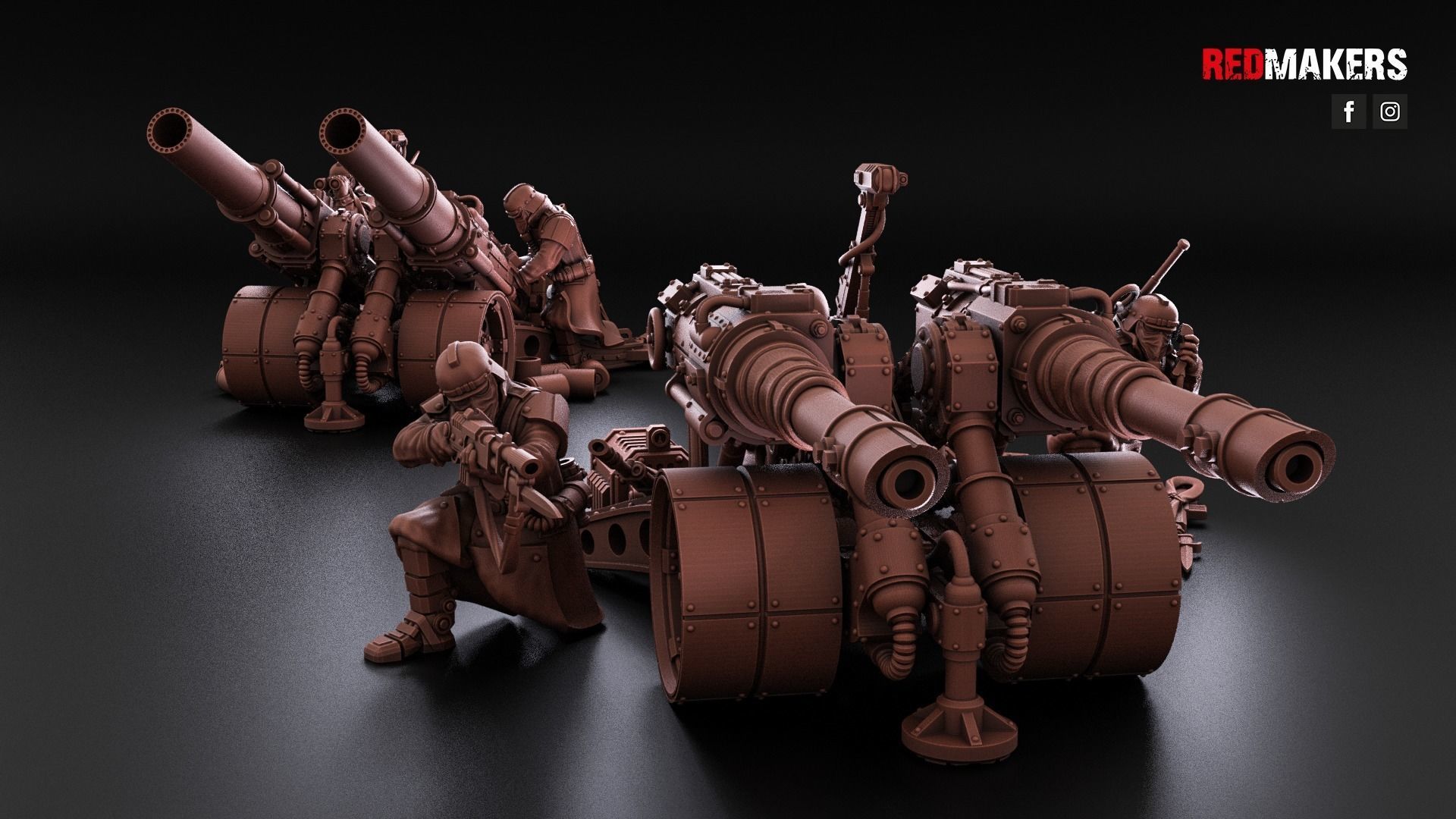 Field Gun and Heavy Laser Cannon - Death Division 3D model 3D printable ...