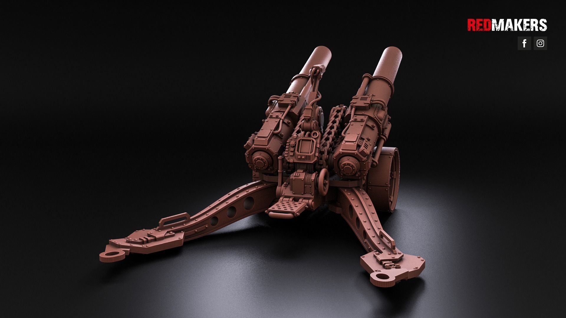 Field Gun and Heavy Laser Cannon - Death Division 3D model 3D printable ...