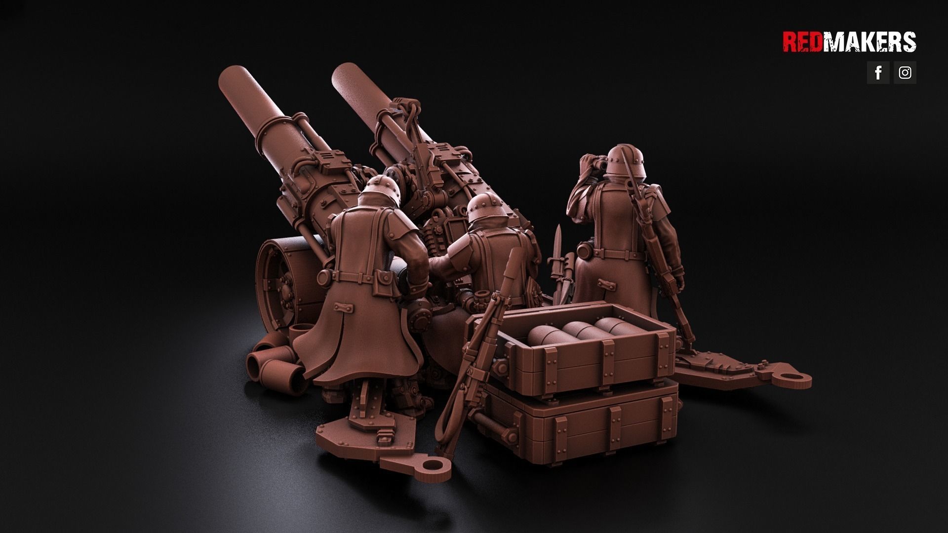 Field Gun and Heavy Laser Cannon - Death Division 3D model 3D printable ...