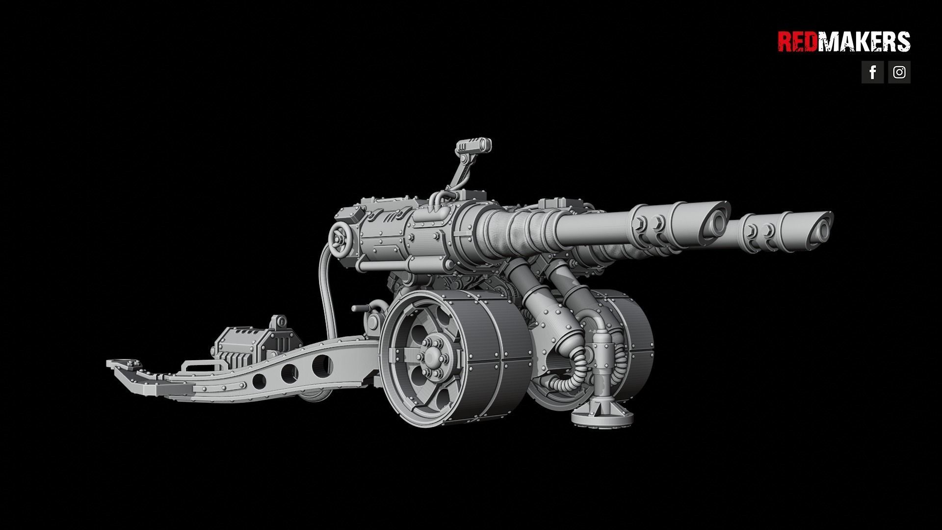 Field Gun and Heavy Laser Cannon - Death Division 3D model 3D printable ...