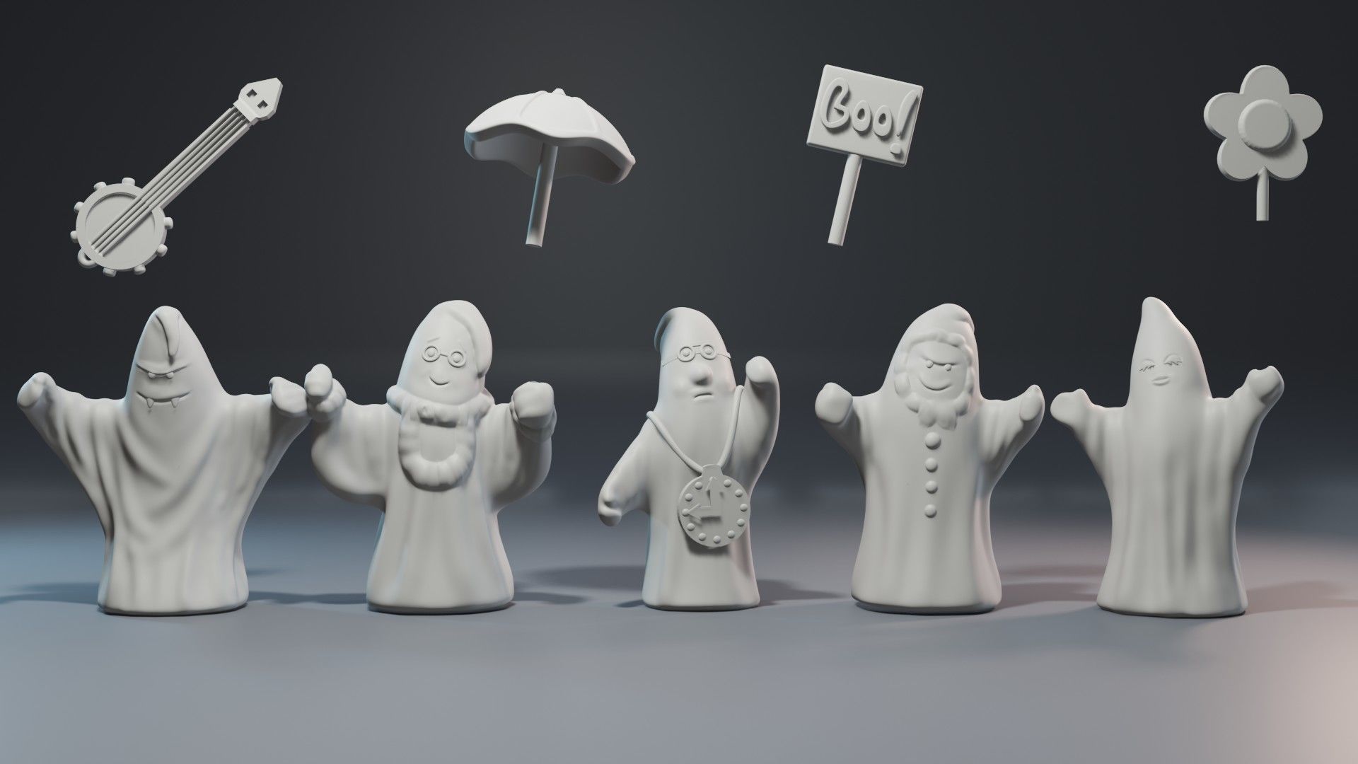 Kooky Spookys 3D model 3D printable | CGTrader