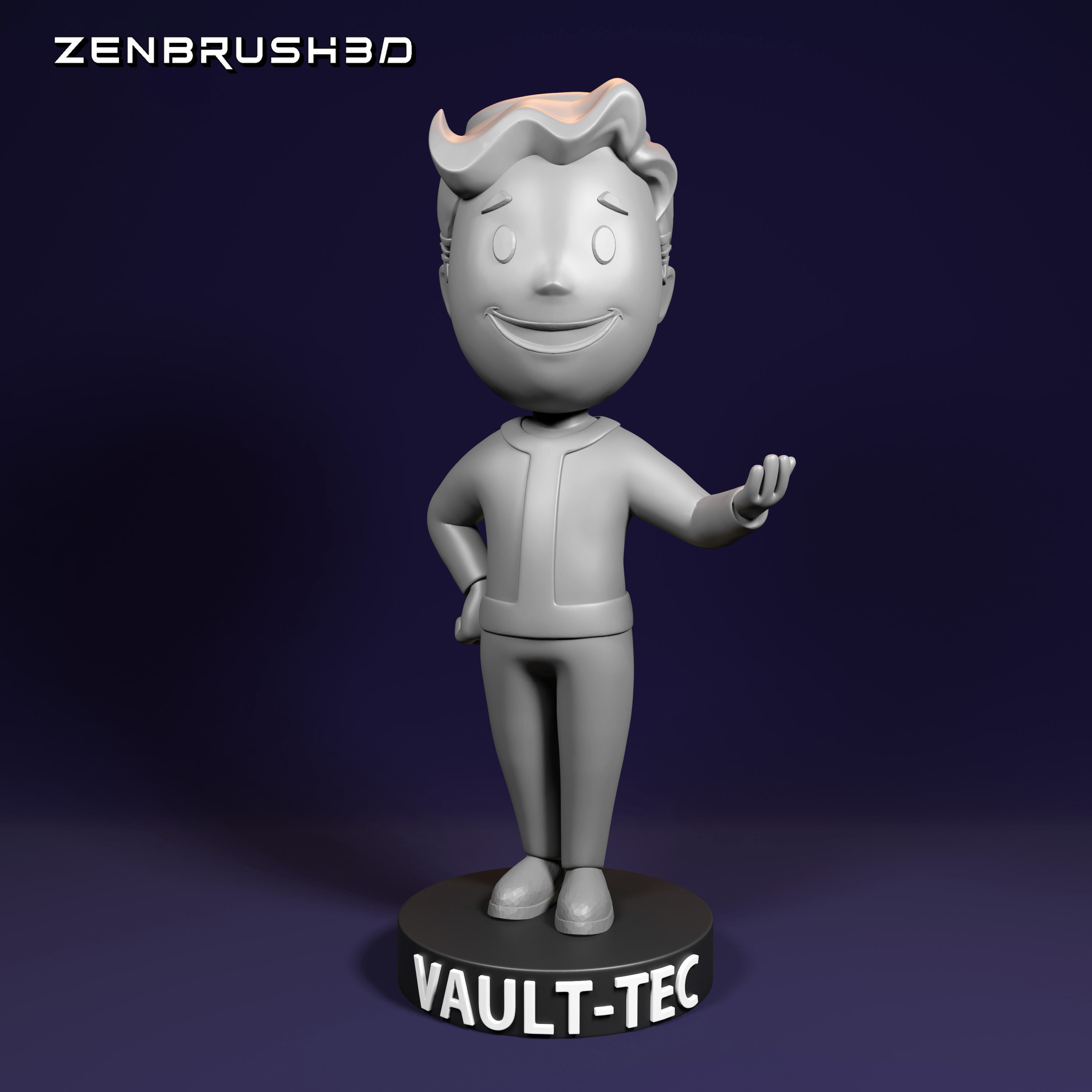 BOBBLEHEAD TALK - FALLOUT 4 3D model 3D printable | CGTrader