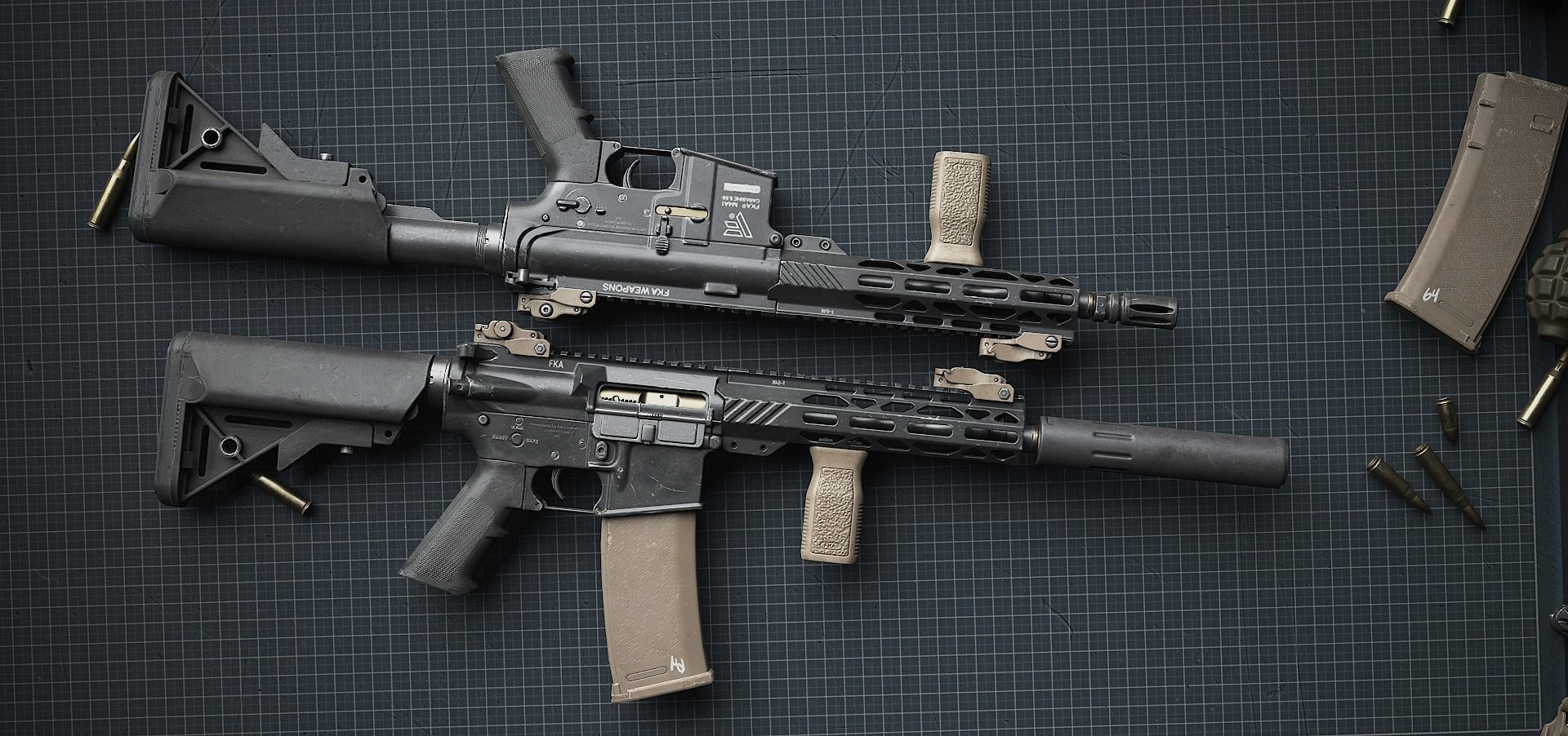 3D model Weapon - AR15 HoloSight AimPoint - assault rifle VR / AR / low ...