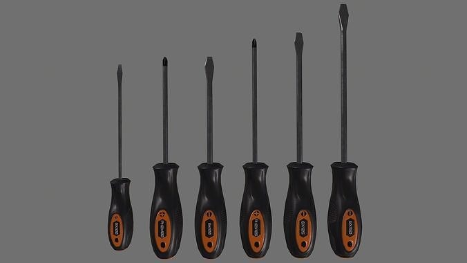 3D model Screwdriver Set VR / AR / low-poly | CGTrader