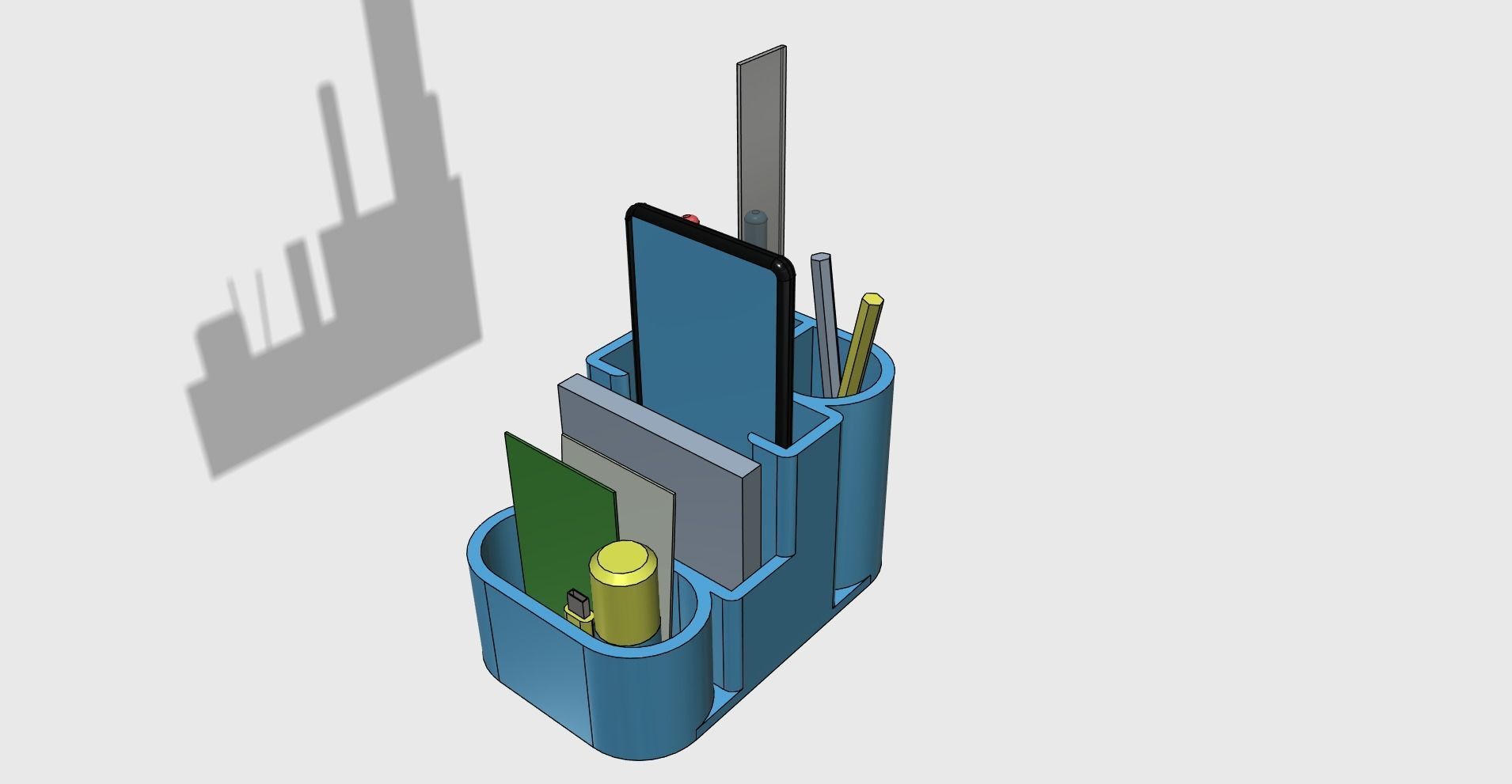 Organizer pencil phone papers cards easy print 3D model 3D printable ...