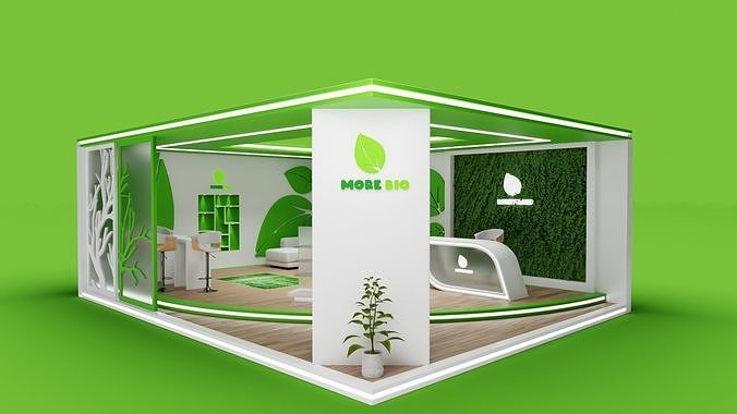 Stand Design for Bio products 3D model | CGTrader