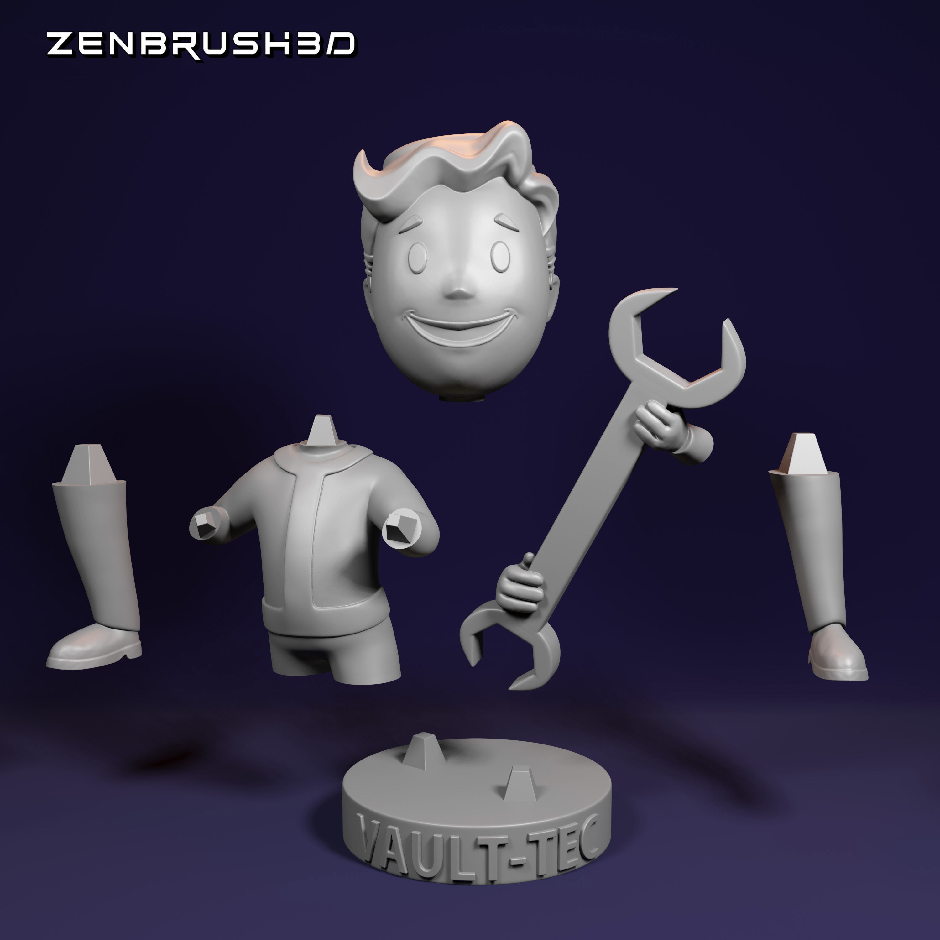 BOBBLEHEAD REPAIR - FALLOUT 4 3D model 3D printable | CGTrader