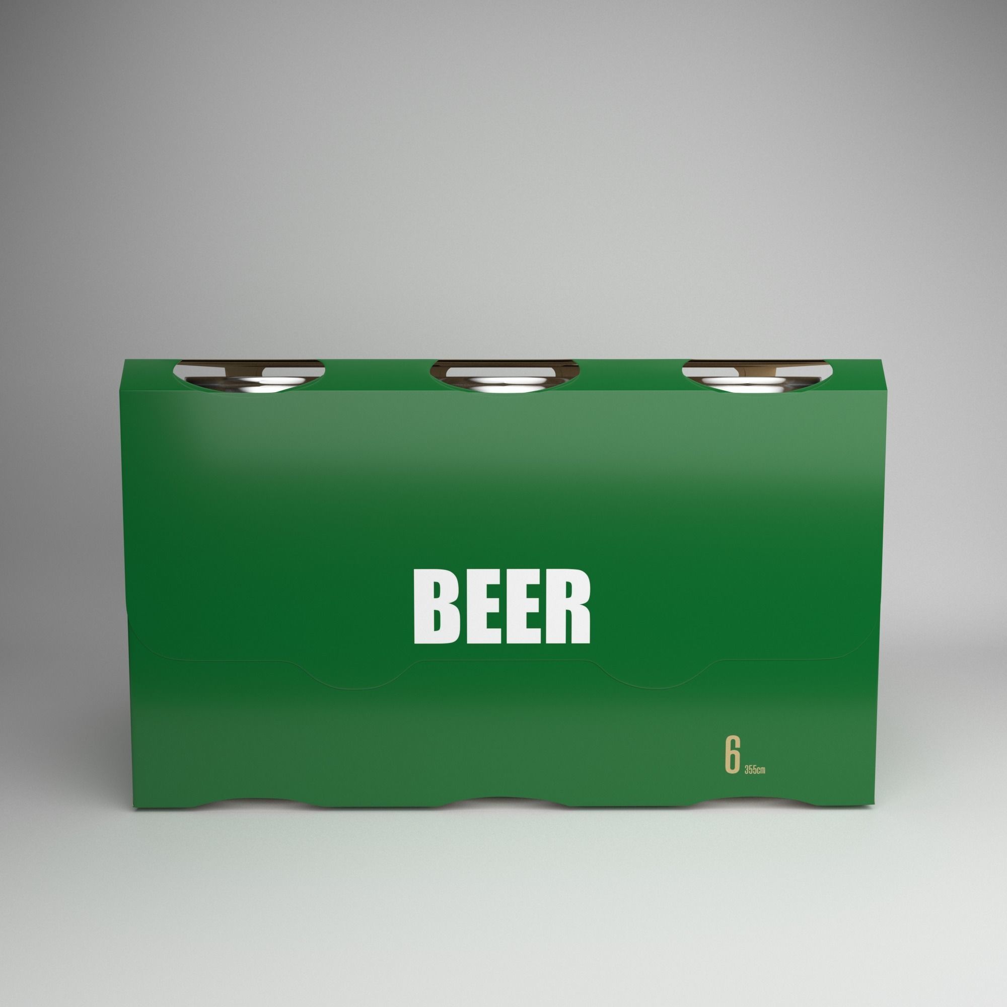 beer pack can 355cm 3D model | CGTrader