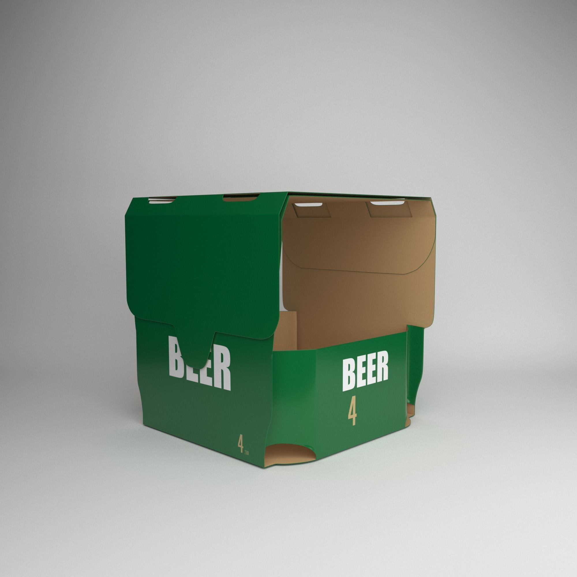 beer cardboard cans 3d model 269cm 3D model | CGTrader