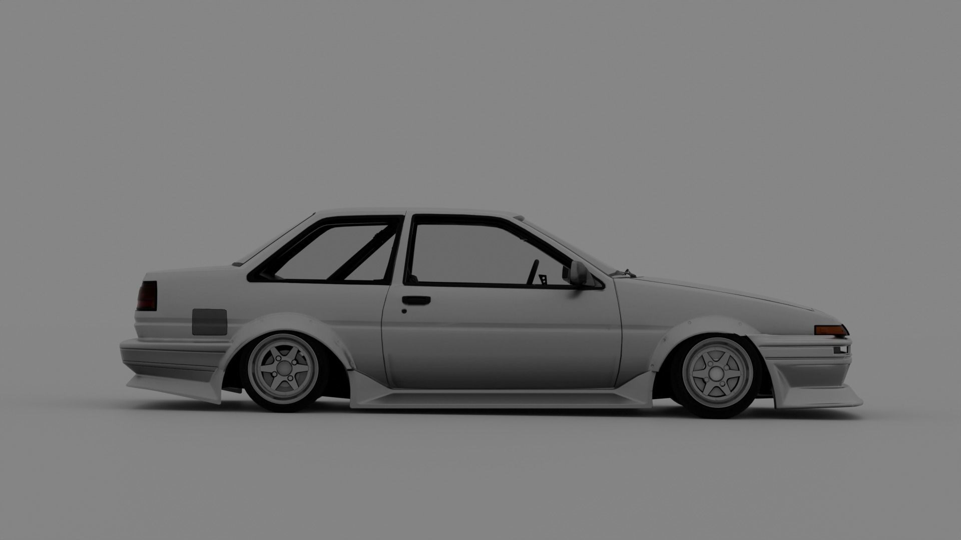 JDM widebody Toyota ae86 drift car 3D model | CGTrader