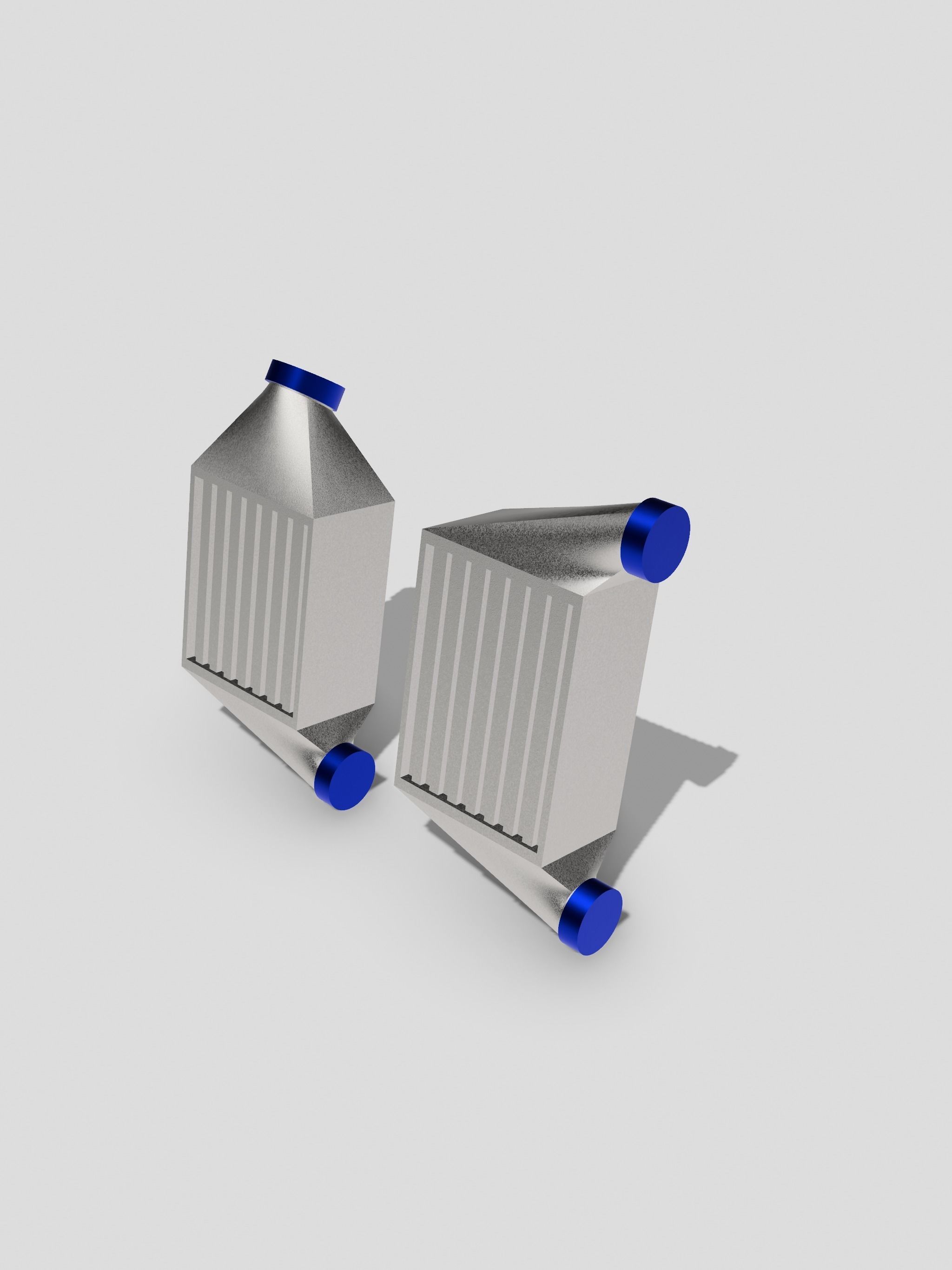 Intercooler for twin or small setup x2 optional end pieces 3D model 3D ...