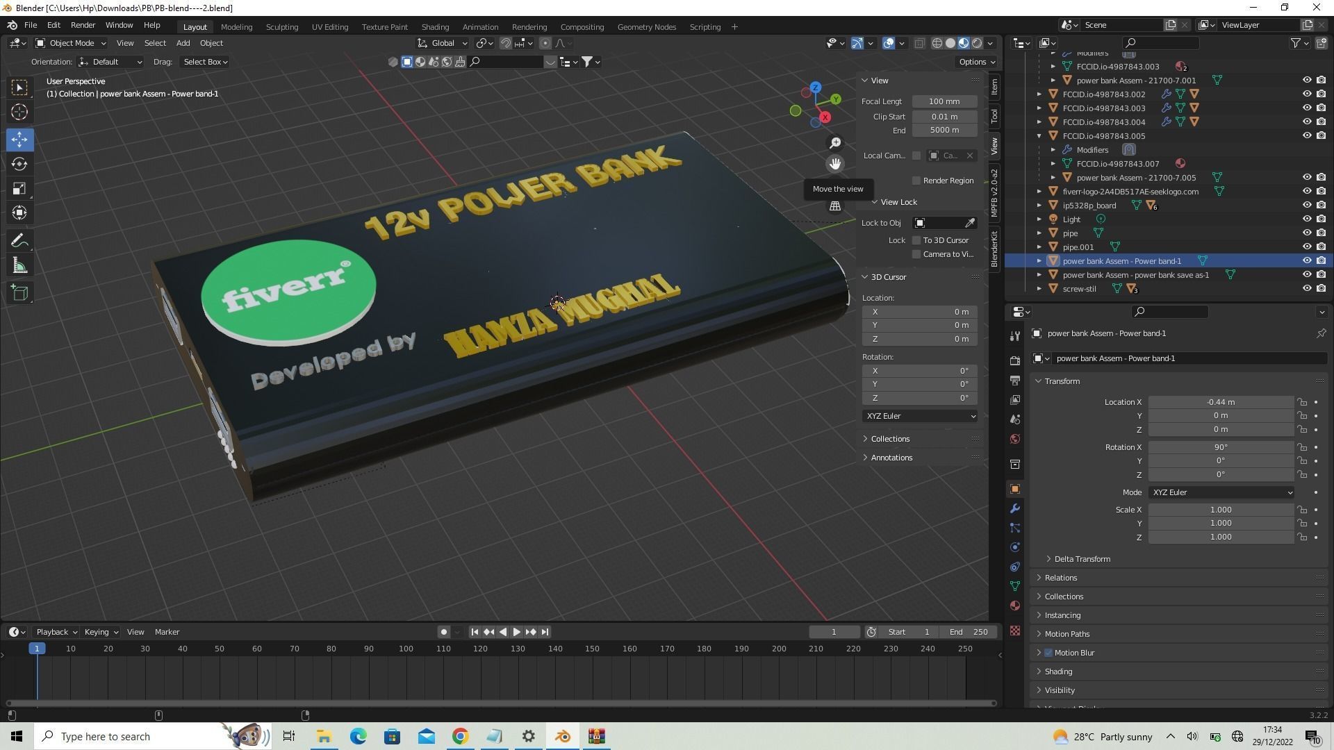 3d Power Bank Design and Animation 3D model animated | CGTrader