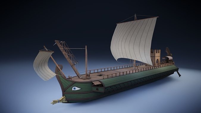 3D model Roman Trireme VR / AR / low-poly | CGTrader