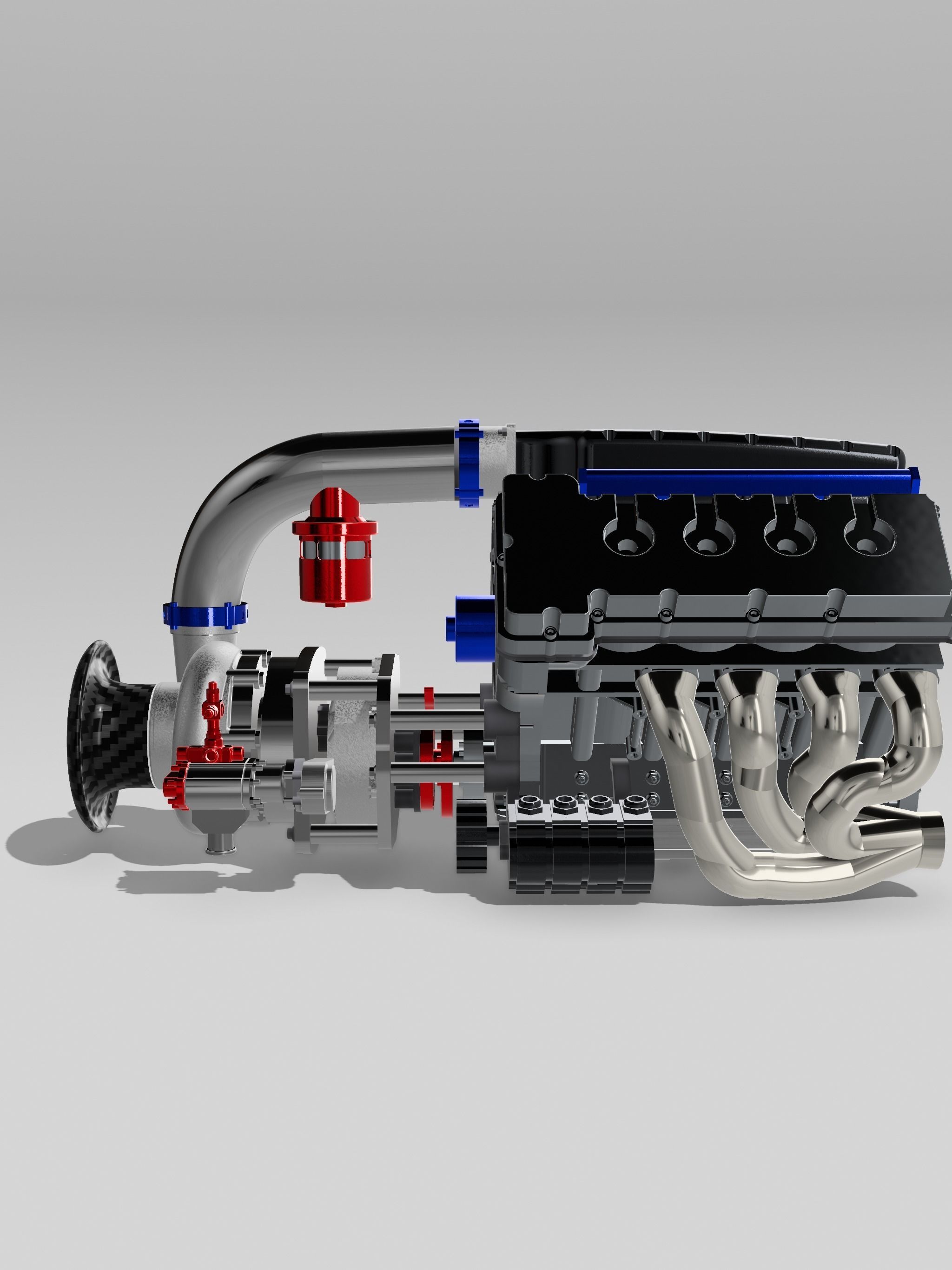 Procharged Coyote MMR Billet w dry sump 3D model 3D printable | CGTrader