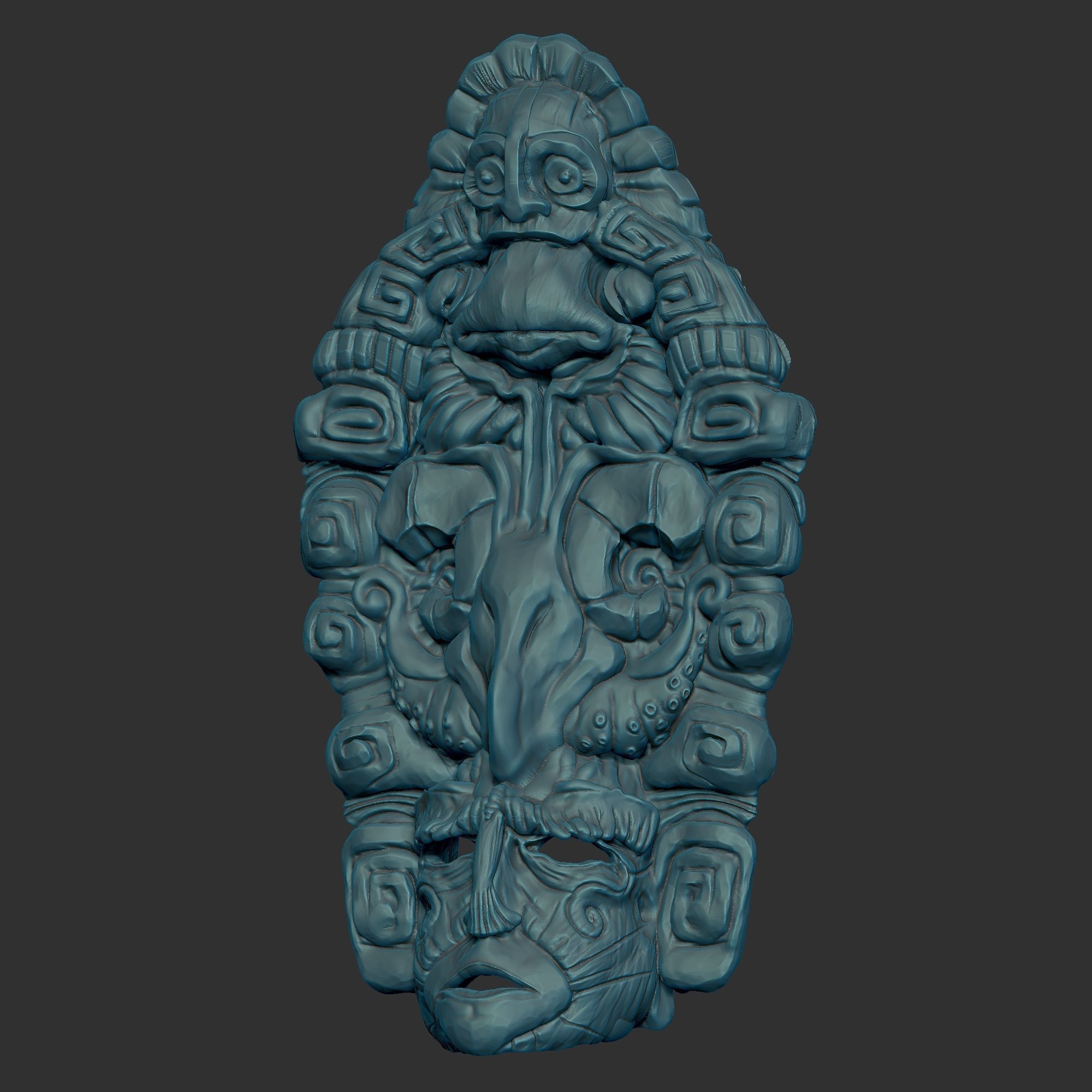 Maya Mask 2 3D model 3D printable | CGTrader