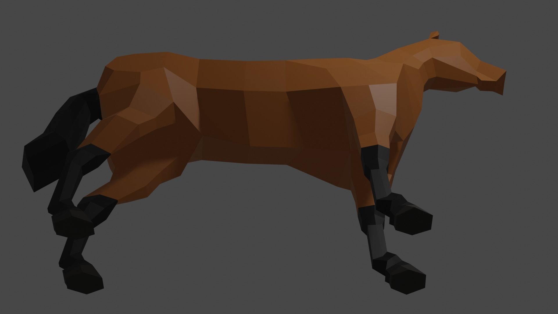 3D model Horse Low Poly VR / AR / low-poly | CGTrader