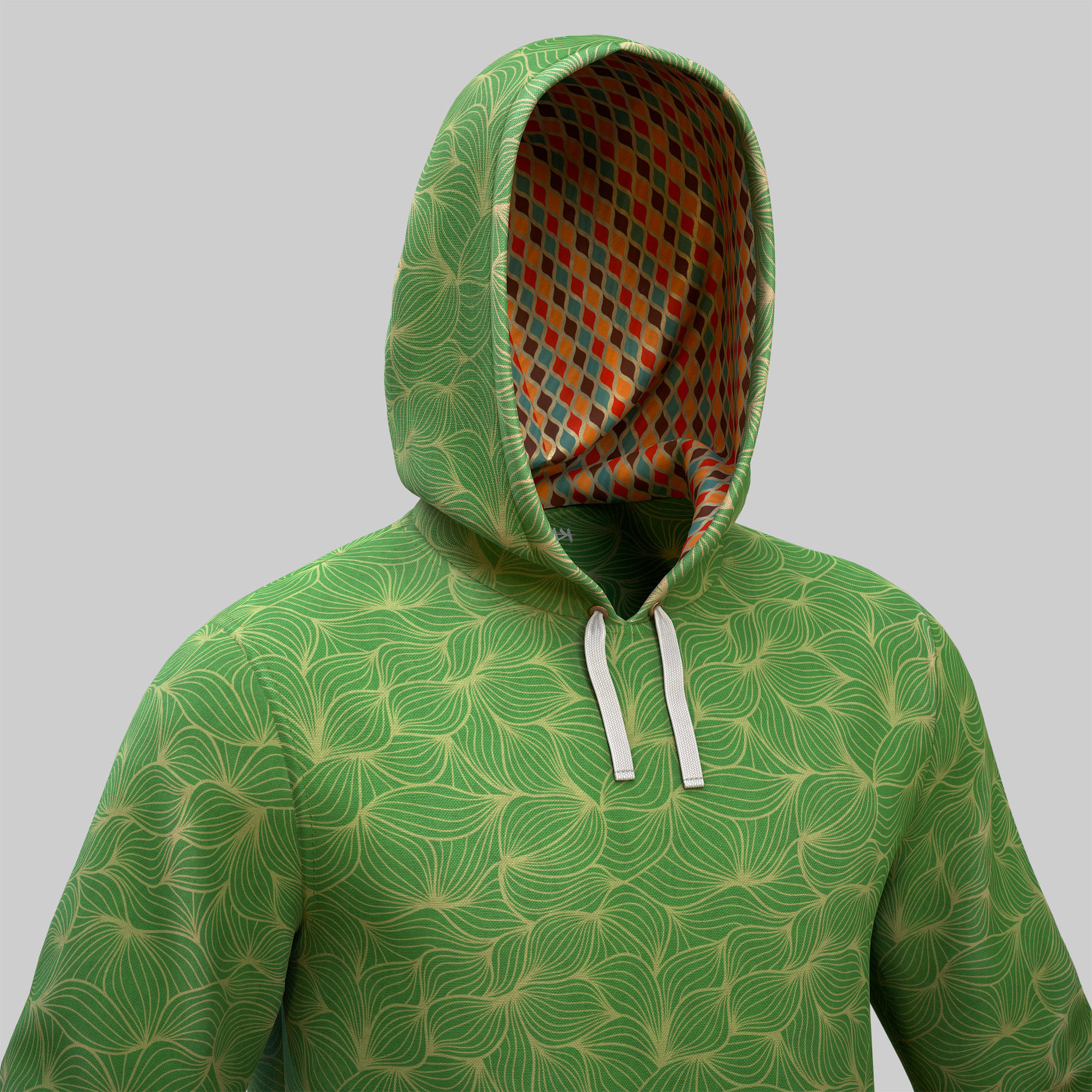 Green hoodie with good topology 3D model | CGTrader