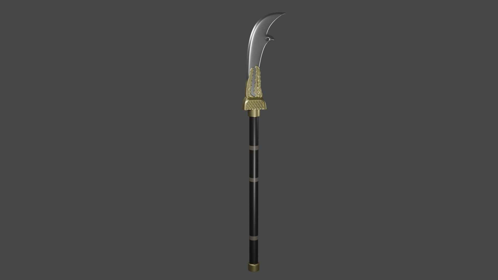 Woldo - Korean Moon Glaive free 3D model 3D printable | CGTrader