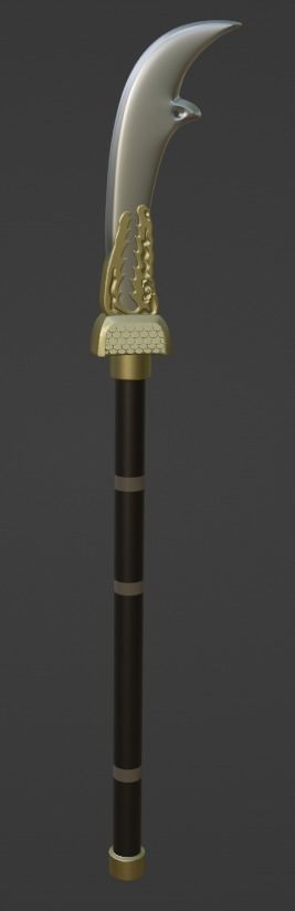 Woldo - Korean Moon Glaive free 3D model 3D printable | CGTrader