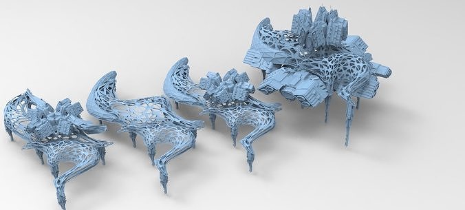 Alien Hybrid base design Exterior 4 models 3D model | CGTrader