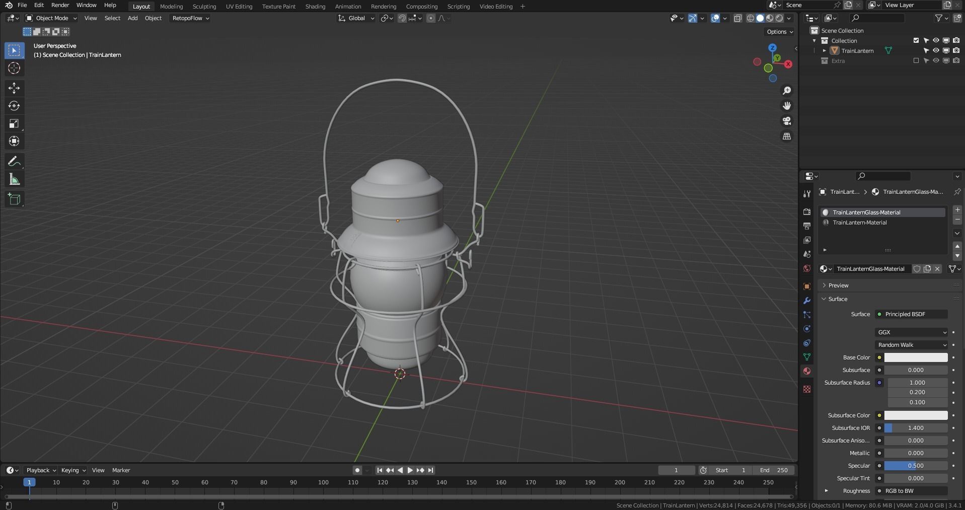 3D model Antique Train Lantern VR / AR / low-poly | CGTrader