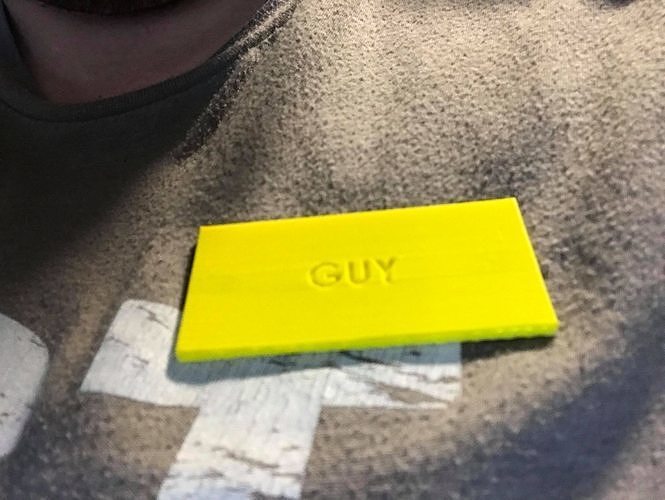 Free Guy Movie Cosplay Name Tag STL free 3D model 3D printable | CGTrader