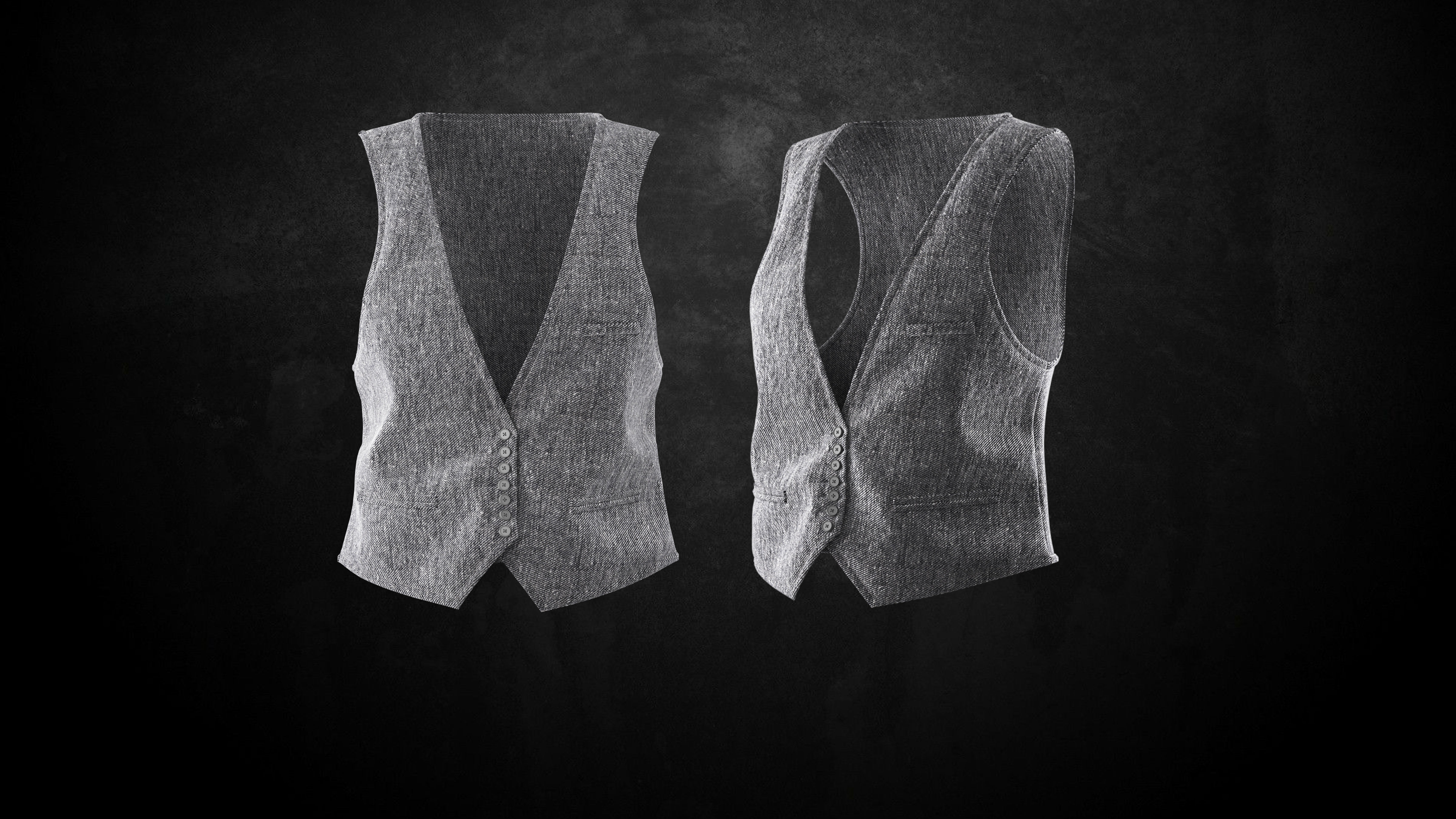 woman vest 3D model | CGTrader