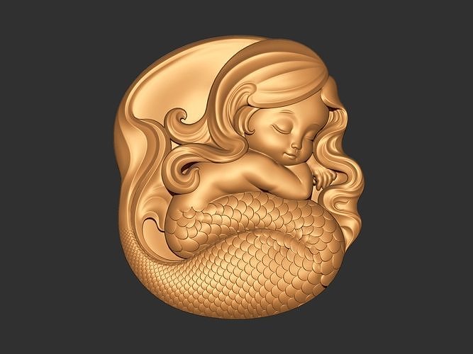 little mermaid 3D model 3D printable | CGTrader